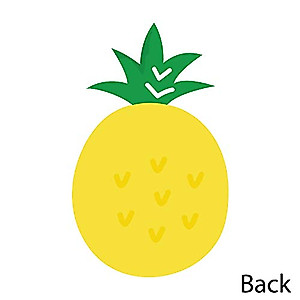 Big Dot of Happiness Tutti Fruity - Shaped Cards - Frutti Summer Baby Shower or Birthday Party Thank You Note with Envelopes - Set of 12