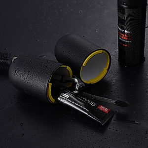 N/W Toothbrush Case Portable Travel Capsule Toothbrush Cup Holder Creative Four in One Plastic Toothbrushes Organizer High-capacity for Trips Home Business Use, Black