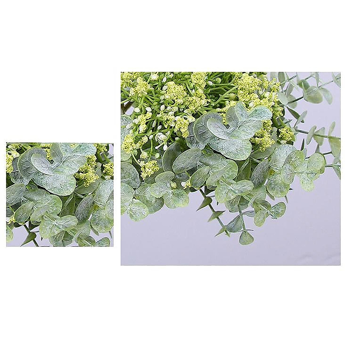 DLWJMDX A Bunch of Artificial Flowers Real Touch Babies Breath Flowers Artificial Eucalyptus Leaves Bouquet for Wedding Party Floral Arrangement Home Garden Office Festive Decoration