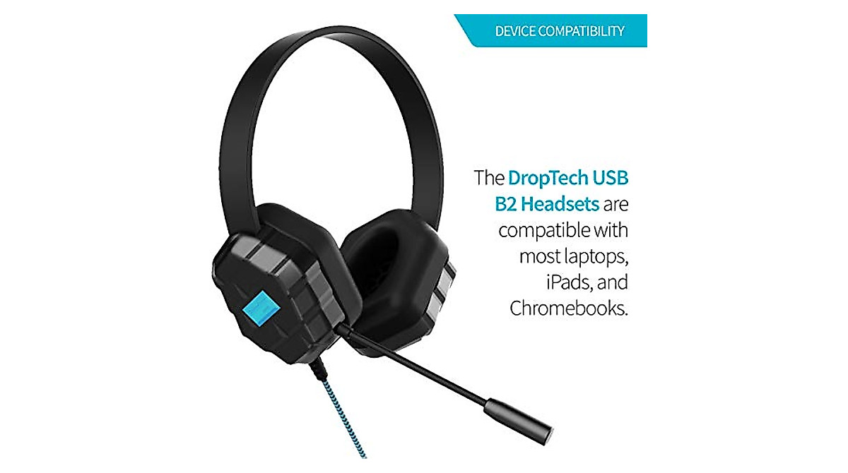 Gumdrop DropTech USB Headphones for K-12 | Rugged & Reliable Learning Gear