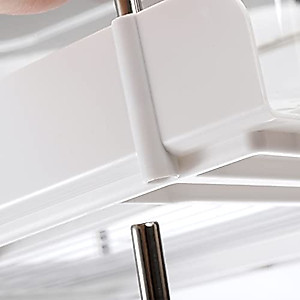 Elsjoy 2-Tier Basket Drawer Organizer, Pull-Out Cabinet Organizer Sliding Basket with Handle, Clear Basket Organizer for Under Sink, Kitchen, Bathroom, 14.5 x 10 x 16