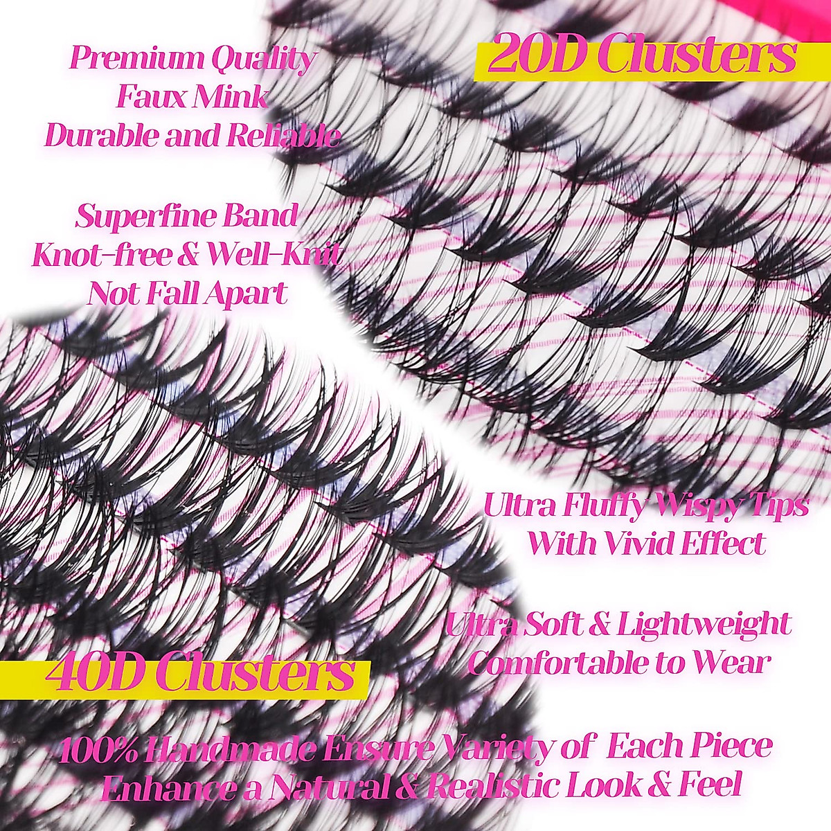 DIY Lash Extension Kit at Home, 240pcs Eyelash Extension Kit with Lash Bond and Seal Lash Tweezers Lash Clusters Wispy Individual Lashes Kit Eyelashes Kit Lash Clusters D Curl 20D&40D 10-15mm