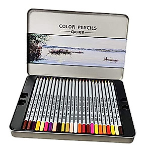 Healvian 1 Set 48 Highlighter Pencil Blending Pencil Writing Pencils Artist Pencils Blending Pencils Oily Pencils Art Pencils Coloring Pencils Mix Tin Box Pencils Colored Pencil Set