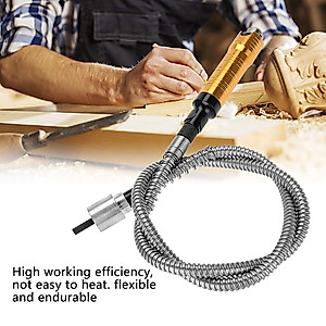 Electric Drill Grinder Tool, 0.5-6.5 Mm Chuck Handle 6Mm Flexible Flex Shaft Adapter Attachment Fit Electric Drill Grinder Tool for Detail Metal Engraving, Wood Carving, and Jewelry Polishing
