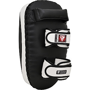 RDX Thai Pads for Kickboxing Muay Thai with Solid Handle Grip, Maya Hide Leather Curved Strike Shield for Boxing MMA Taekwondo Martial Arts, Training Combat Sports Knees Elbows Kicks Punches