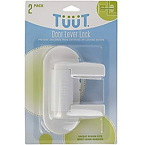 Door Lever Lock (2 Pack) Child Proof Doors & Handles 3M Adhesive - Child Safety By Tuut