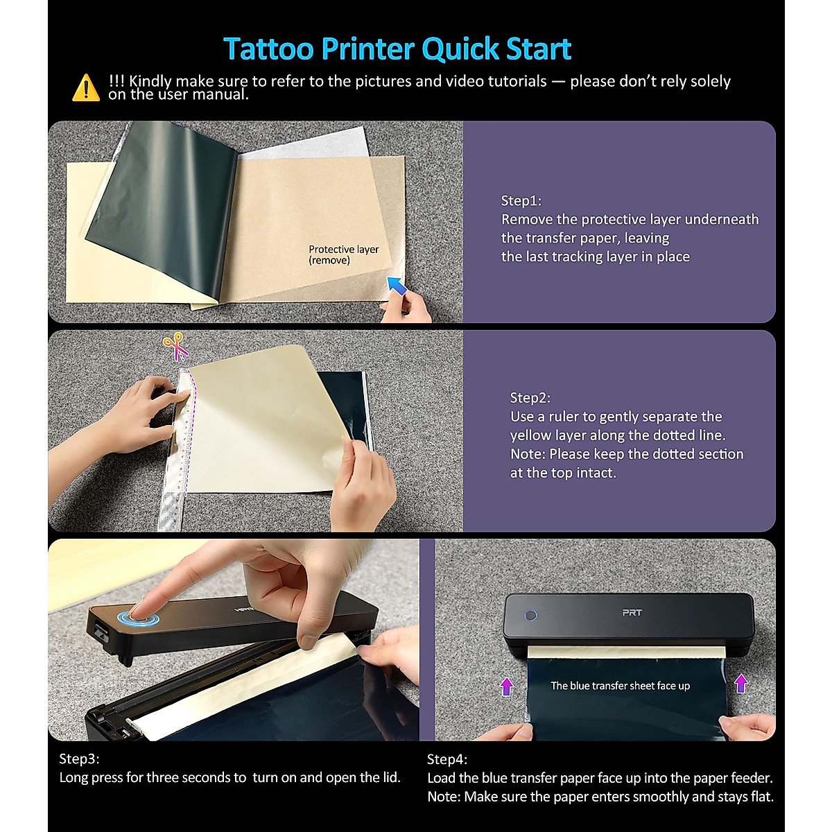 PRT Shipping Label Printer - 150mm/s 4x6 Desktop Thermal Label Printer for Shipping Packages, Small Business, USPS, FedEx, Shopify, Etsy, Amazon, Ebay