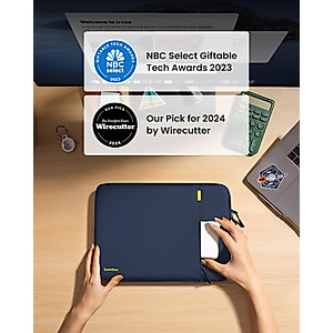 tomtoc 360 Protective Laptop Sleeve for 14-inch MacBook Pro M4/M3/M2/M1 Pro/Max A3112 A3401 A3185 A2992 A2918 A2779 2024-2021, Water-Resistant Case Bag with Accessory Pocket for 13.8 Surface Laptop 7