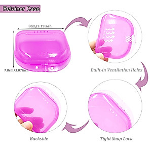 Orthodontic Retainer Case with Vent Holes - Transparent Purple