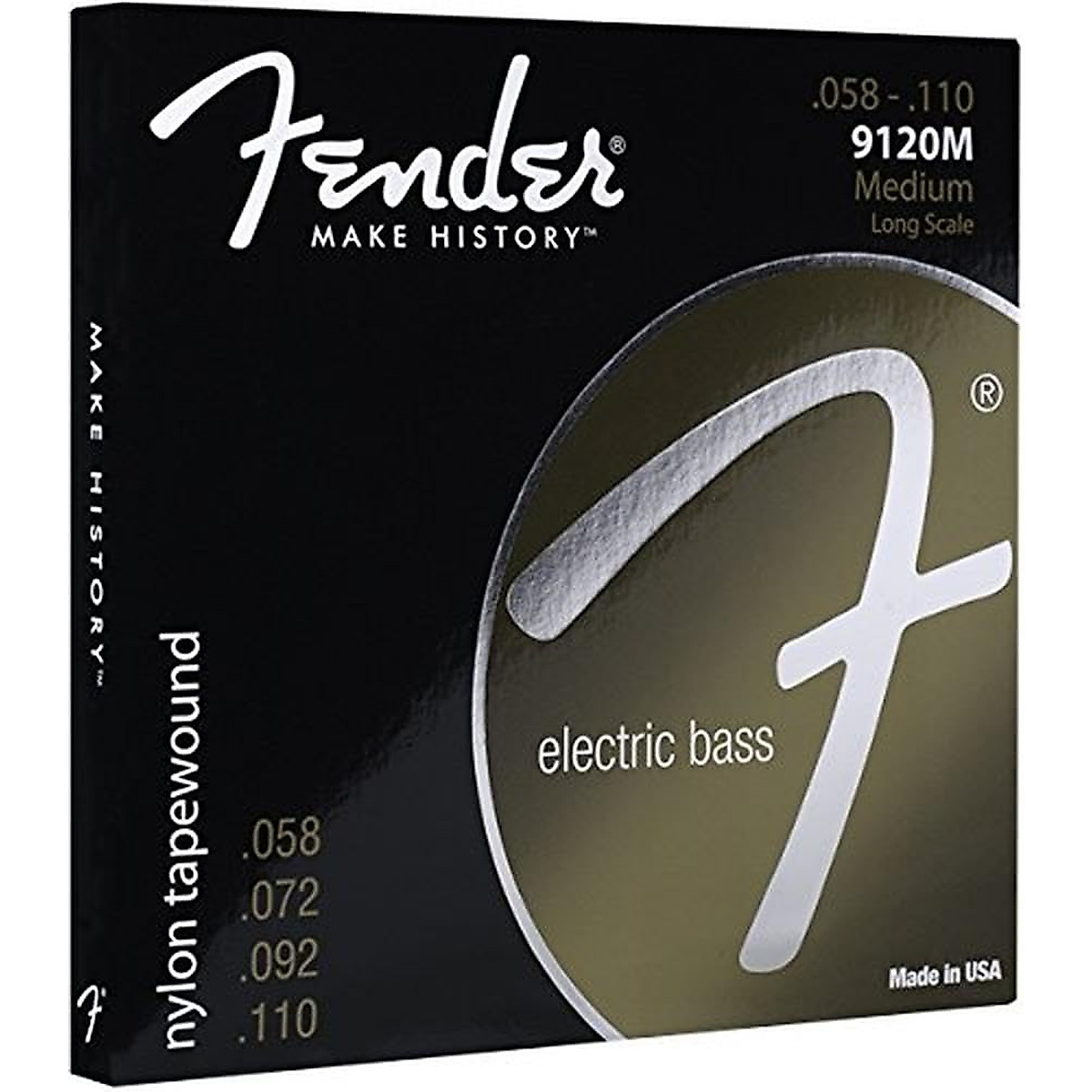 Fender 9120 Bass Strings, Nylon Tapewound, Long Scale, 9120M .058-.110