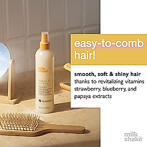 milk_shake Leave-In Conditioner Spray Detangler for Natural Hair - Protects Color Treated Hair and Hydrates Dry Hair - Leave In Conditioner For Soft and Shiny Straight or Curly Hair, 11.8 Fl Oz