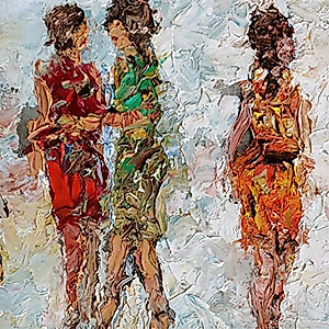 Casual Jeans, Women in the City By Internationally Renowned Artist Andre Dluhos