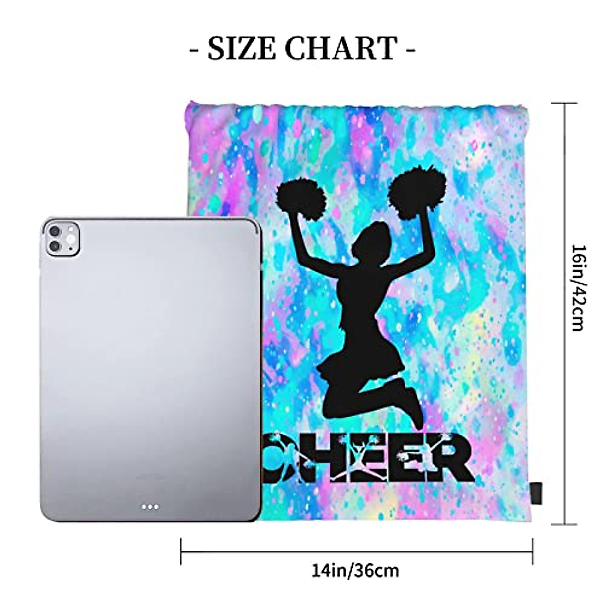 ISTYTOP Cheer Drawstrings Bags Backpack Pink Waterproof Light Durable Gym Sports Yoga Beach Sackpack Party Favor Bags