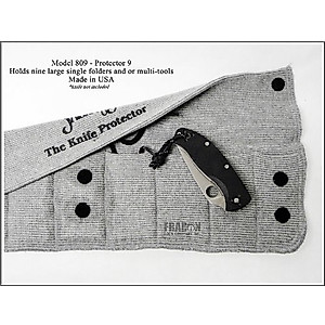 Sack-Ups The Knife Protector 9-Knife Roll - Silicone Treated