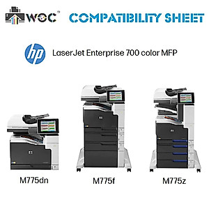 WOC Remanufactured Toner Cartridge Replacement for HP CE343A (651A) (Magenta) for Use in Laserjet Enterprise 700 Color MFP M775