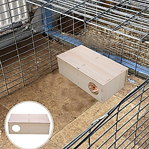 POPETPOP Guinea Pig Maze Hamster Houses and Hideouts Wood Small Animal Hideout 2 Chamber Hamster Hideout Hamster Hut Hideout Squirrel Pineapple Bed Toys Keep Warm Wooden Hamster Cage