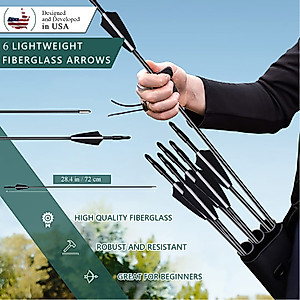 Sumpley Archery Bow and Arrow Set - Bow and Arrow for Adults - Archery Training Outdoor Sports Game Hunting Gift for Teens and Kids
