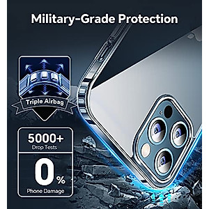 Elando for iPhone 12 Pro Max Phone Case, Anti-Yellowing Clear Phone Case, Super Slim Phone Case (0.39" Added) - Crystal Clear