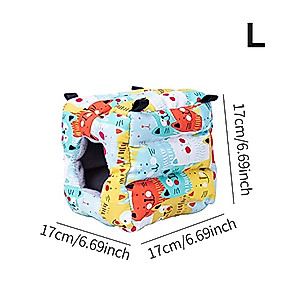 Warm Bird Nest Tent Toy for Medium Large Parrot Parakeet Cockatiel Conure Cockatoo African Grey Amazon Lovebird Budgie Finch Canary Guinea Pig Hamster Squirrel Hedgehog Chinchilla Cage Perch (L)