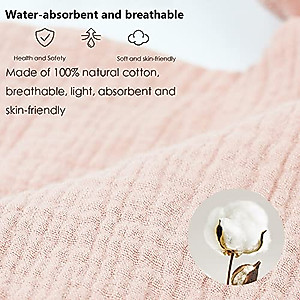 Organic Cotton Muslin Lovey Blanket, Organic Cotton Muslin Kara Security Blanket Soft & Breathable Lovie Baby Gifts for Boys and Girls