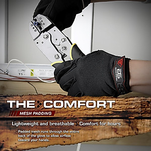 Glove Station Tactical Gloves for Men, Essential Series Covert Black, 2XL (1 Pack) - Dexterity Work Gloves, Mechanic Tactical Work Gloves, Heavy-Duty Protection for Utility & Outdoor Tasks