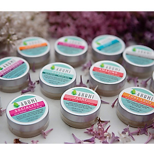 Aromi Flirt Solid Perfume | Floral, Woodsy Fragrance, Vegan, Cruelty-free, Almond, Peony, Vanilla Scent, Wax-Based, Women's Gift, Travel, Handmade (Flirt)