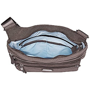 Baggallini womens Around Town Bagg With Rfid Phone Wristlet Handbags, Gray, One Size US