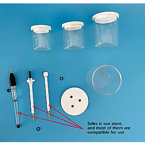 3-Hole Electrolytic Cell, 3 Electrodes Holes Cover Electrolytic Cell, Laboratory Electrolytic Cell, Electrochemical Reaction Kettle, Have PTFE Material Options (25ml-30mm InerD-43mm H)