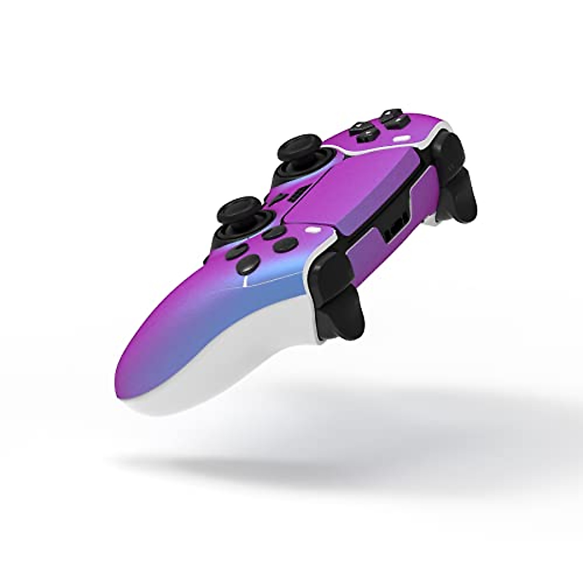 PlayVital Skin Decals Set for ps5 Edge Controller, Custom Sticker Vinyl Decal Skins Wrap for ps5 Edge Wireless Controller - Chrome Purple Blue
