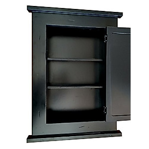 ZyduzscAT KeepRepel Primitive Black Mission Recessed Medicine Cabinet/Rustic/Solid Wood & Handmade