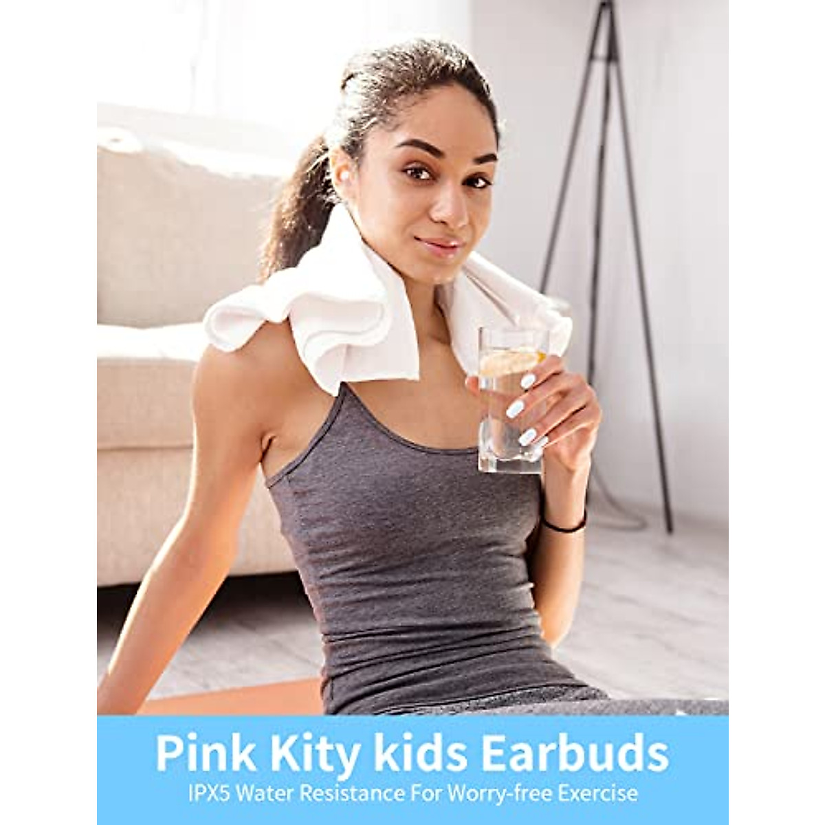 Instiwitt Pink Wireless Earbuds for Girl, Bluetooth 5.1 Headphone Hi-Fi Stereo Headphones IPX5 Waterproof Earphones with Dual Mic and Charging Case, 36H Playtime Touch Control in-Ear Headset