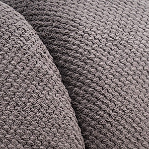 MCombo Power Lift Recliner Chair Sofa with Massage and Heat, Adjustable Headrest, 3 Positions, USB Ports, for Elderly People, 7533 (Fabric, Grey)