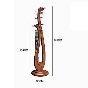 DOUBAO Wooden Wall Entrance Floor Standing Coat Rack Clothes Garment Rack Wardrobe Hat Stand Furniture (Color : E, Size : As Shown)