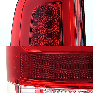 AKKON - For 1997-2003 Ford F150 | 99-07 F250 F350 F450 F550 SuperDuty LED Tube Red Tail Lights Brake Lamps LH+RH Pair
