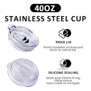 Vehcimbev City Themed Tumbler - 40oz With Hanld Stainless Steel Travel Coffee Mug with Leak Proof Lid - Hot/Cold Drinks,Perfect Chicago Souvenir Gift (Chicago)