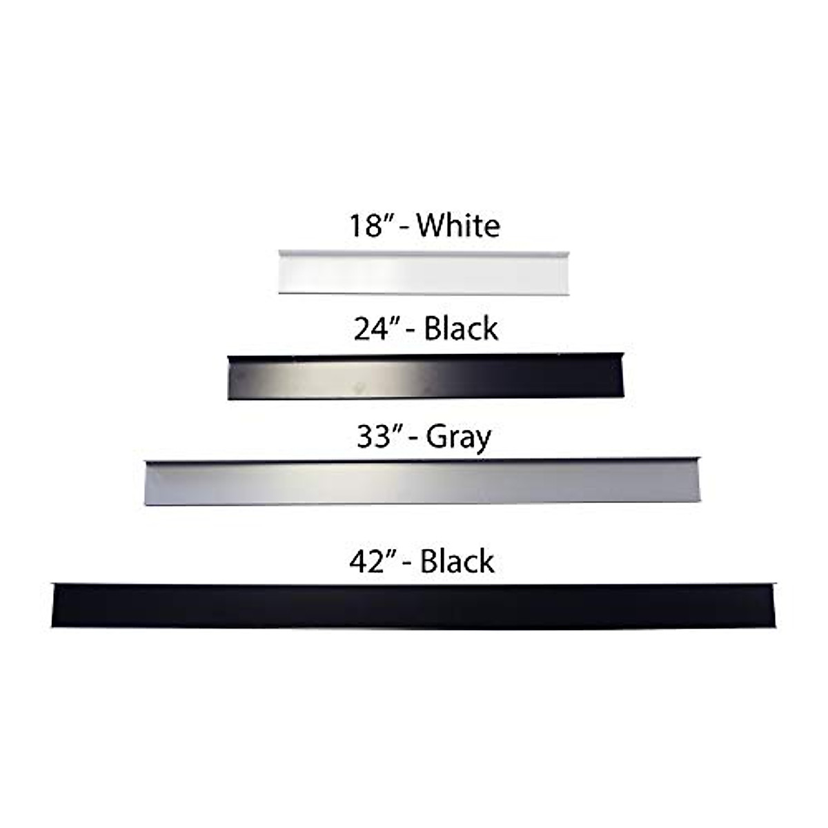 RBH Design Concepts Floating Ledge, Photo Shelf, Art Ledge - Very Durable and Made in The USA (White, 33")