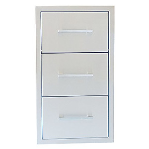 SUNSTONE BA-DPCF17 Beveled Frame Paper Towel Combo Drawer, 17"