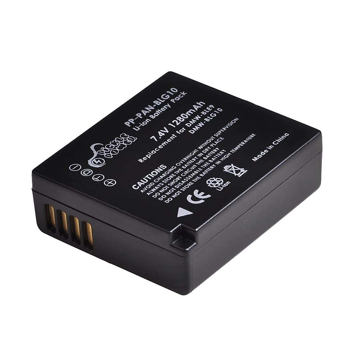 DMW-BLG10, Pickle Power 2 Pack 1280mAh Battery with LED Dual USB Charger for Panasonic Lumix DC-ZS80, DC-GX9, DC-LX100 II, DC-ZS200, DC-ZS70, DMC-GX80,GX85,DC-G100,DMC-ZS60 Cameras.