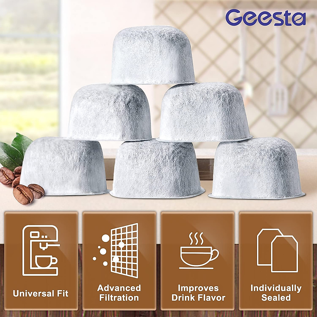 Premium 12-Pack Replacement Charcoal Water Filters for Keurig Coffee Machine