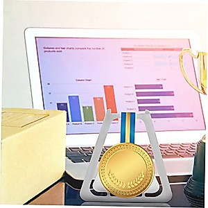 Unomor Medal Display Stand Photo Hanger Racing Stand Glass Holder Medals Rack Marathon Medal Shelf Metal Stand Iron Silver Medal Badge Display Stand Badge Display Holder Stainless Steel