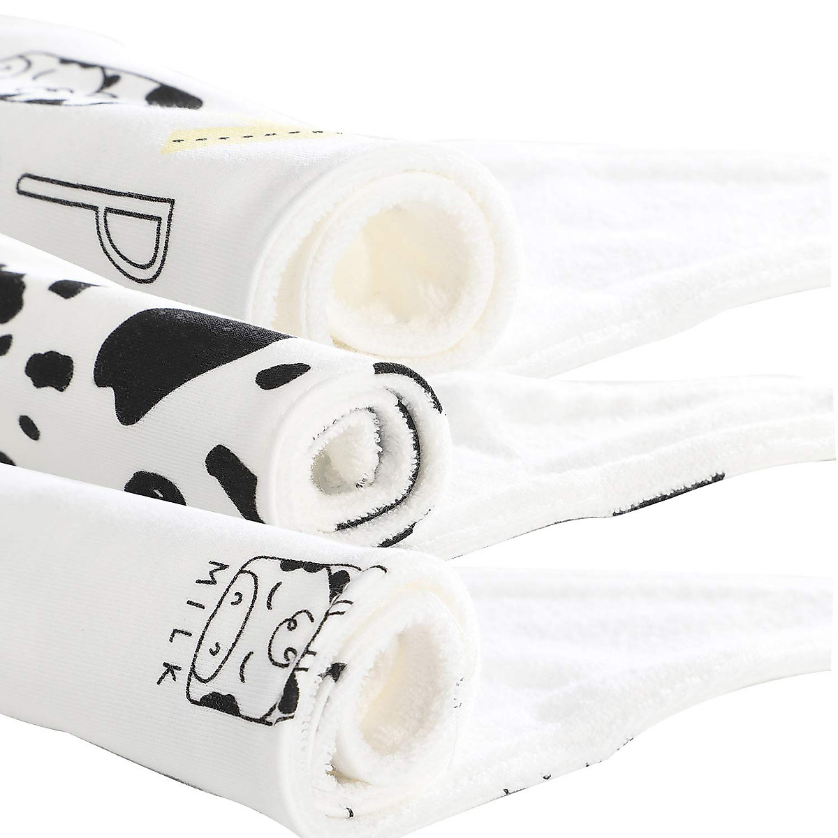 JN&LULU 3-Pack Newborn Baby Bibs Baby Bandana Drool Bibs for Drooling and Teething,Organic Cotton Bibs for Baby Gifts