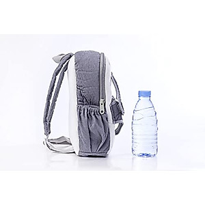 JiKeNi children's backpack, rabbit toy, boy and girl backpack, plush bag rabbit soft doll 10 inches (white)