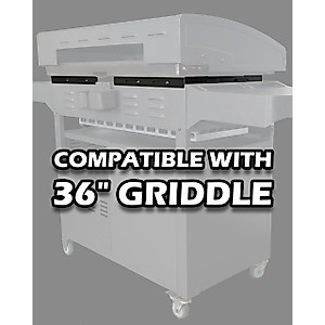 Wind Guards for Blackstone 36'' Griddle, Blackstone Griddle Accessories, Protect Flame, Hold Heat, Save Gas, Fit with Side Shelf, Lid and Rear Grease Cup, Heat Shield for Side Table, Magnetic, Black