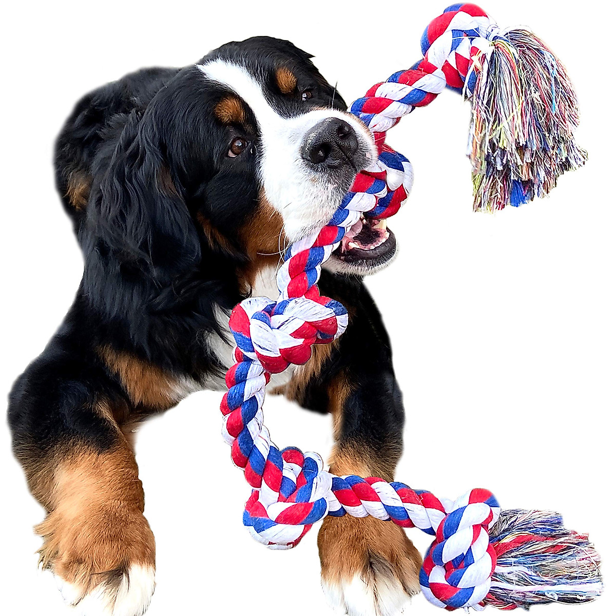 Youngever 2 Pack 3.5 Feet Dog Rope Toys for Aggressive Chewers, Tough Rope Chew Toys for XL, Large Dog, Indestructible Rope