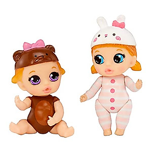 Baby Born Mini Babies Playset – Unwrap Surprise Twins or Triplets Collectible Baby Dolls with Soft Swaddle, Blanket, Ducky Pull Toy Series 3 Multicolor