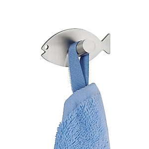WENKO Wall Hook pic Fish, 2 pcs Stainless Steel