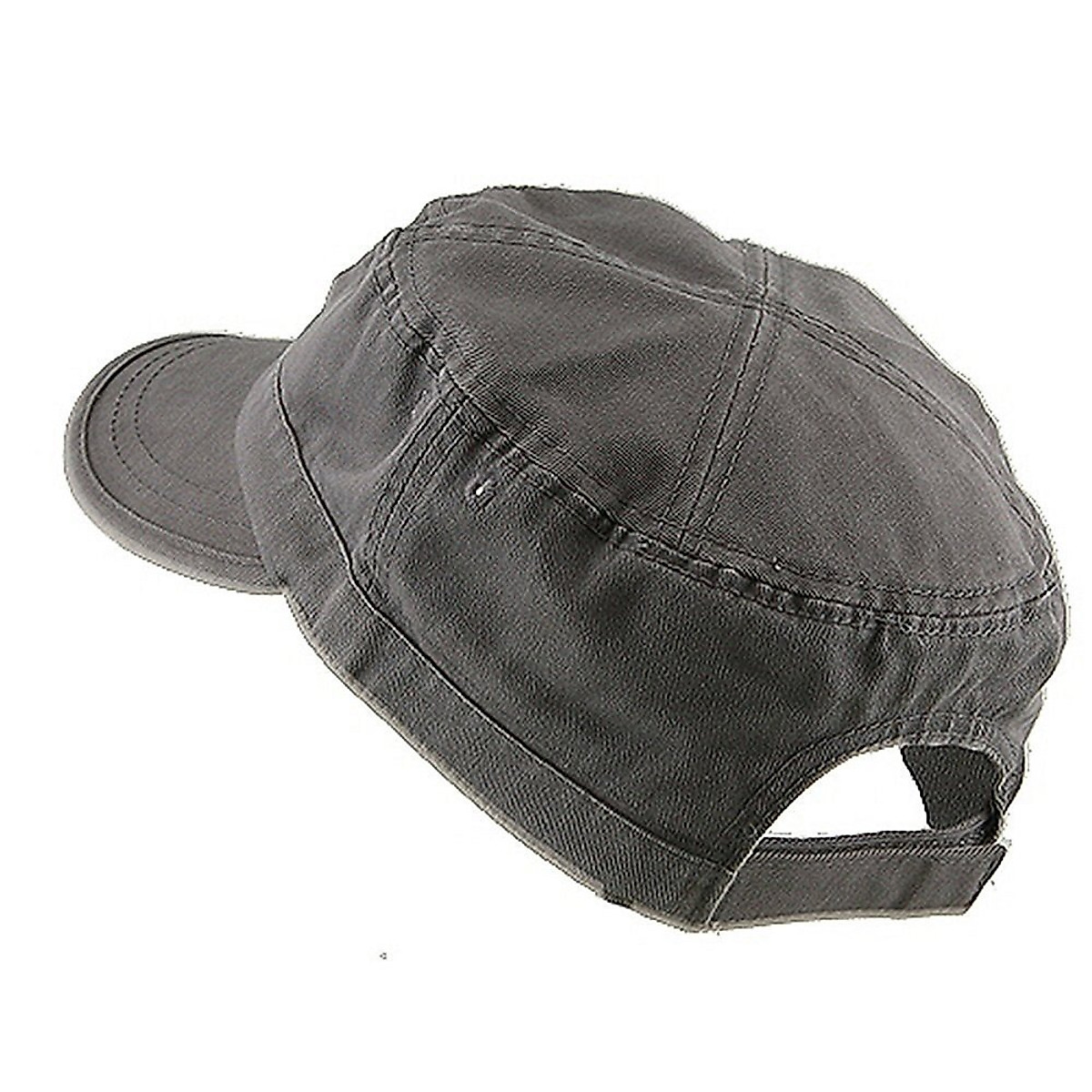 Wholesale Enzyme Washed Cotton Army Cadet Castro Hats (Grey) - 20770 One Size