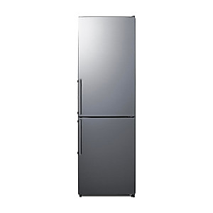 Summit Appliance FFBF235PL 24" Wide Bottom Freezer Refrigerator, Energy Star, LED Lighting, Stainless Steel (RHD)