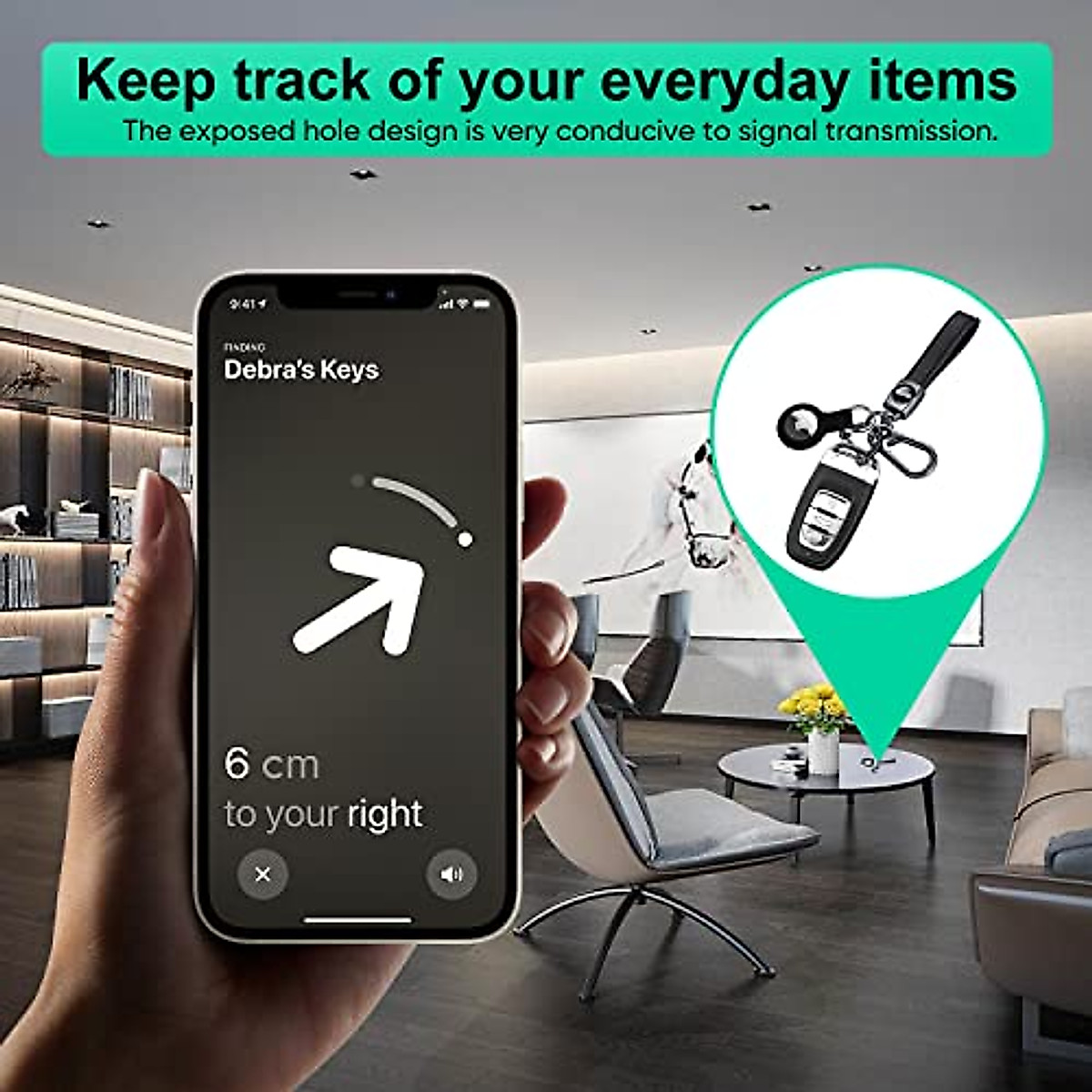 PICKBEAU 3 in 1 Leather Keychain for Men Women, Carabiner Key Ring Clip Car Key Chain With Anti Loss D-Ring