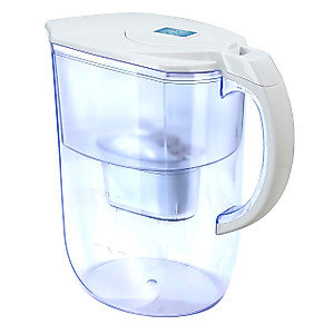 Ehm Ultra Premium Alkaline Water Filter Pitcher - 3.8L, Activated Carbon Filter- BPA Free, Healthy, Clean, & Toxin-Free Mineralized Alkaline Water in Minutes- Up to 9.5 pH-2023 (White)